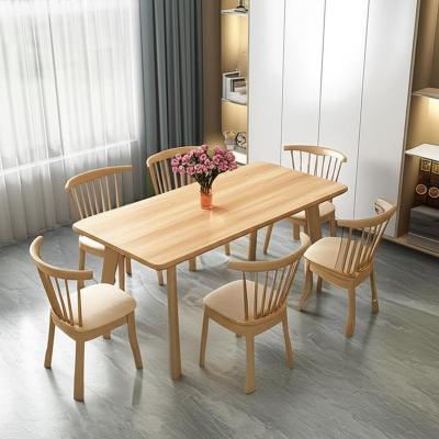China Nordic Style Rectangular Dining Room Table And Chair Set for Your Contemporary Home for sale