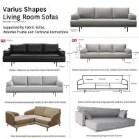 China Various Shapes Living Room Fabric Sofas Supported by Wooden Frame and Technical Instructions for sale