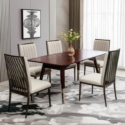 China Denying access Metal Frame Dining Room Chairs for a luxurious and comfortable dining experience for sale