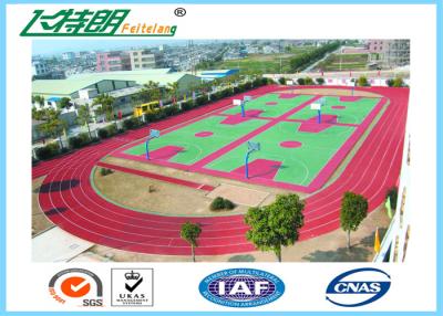 China 13mm Eco-Friendly PU Running Track Flooring for School Sports IAAF Certified for sale