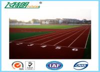 China IAAF Certified Synthetic Running Track 13mm Thickness Anti Slip Polyurethane Flooring for sale