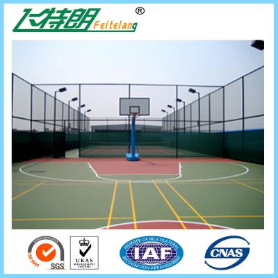 China Dustproof Acrylic Paint Outdoor Sports Flooring Blue ISO Fadeless 4 Layer for sale