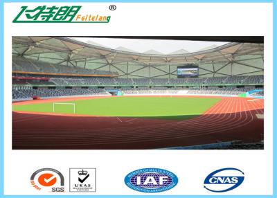 China Mixed Rubber Particles Running Track Flooring 13mm Full-PU System Anti-UV for sale