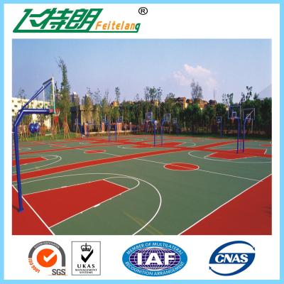China Silicone PU Sports Flooring for Volleyball Tennis Court 5mm Thickness for sale