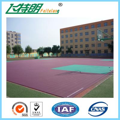 China Acrylic Sport Court Flooring Anti Slip Coating 4 Layer Rubber Sports Surface for sale