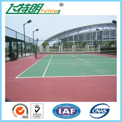 China SGS Certified Acrylic Acid Sports Court Flooring 4 Layer Non Toxic Water Solubility for sale