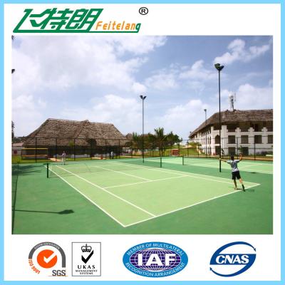 China Silicone PU Sports Flooring for Tennis Basketball Court 8mm Thickness Non Toxic for sale