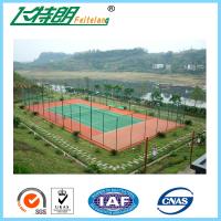 China Green PU Sports Court Flooring Custom Badminton Polyurethane Floor 4 Layer 5mm for sale