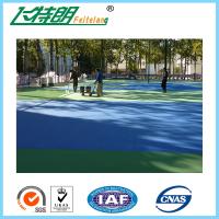 China Green PU Sports Court Flooring Custom Badminton Polyurethane Floor 4 Layer 5mm for sale