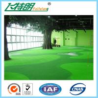 China Green Outdoor Artificial Grass Carpet Backyard Turf NET Flat Shape 3'' / 4'' for sale
