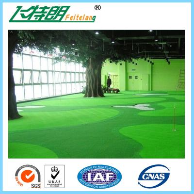 China Green Outdoor Artificial Grass Carpet Backyard Turf NET Flat Shape 3'' / 4'' for sale