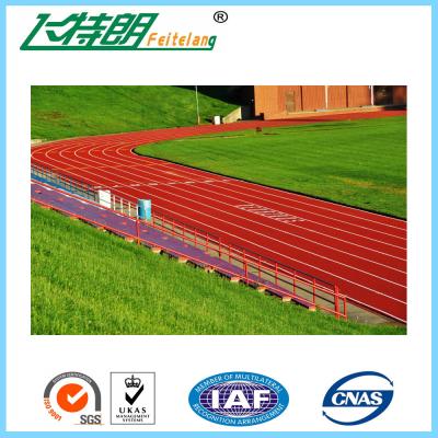 China Outdoor Sports Jogging Track Material Rubber Tracks Self-knot Pattern 13mm Thickness IAAF SGS for sale