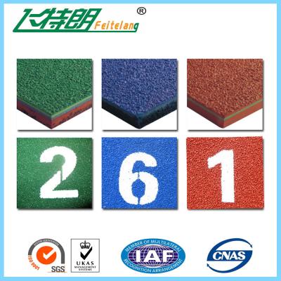 China Blue Self-Knot Pattern Rubber Athletic Track Surface 13mm Thickness 10 Year Service Life for sale