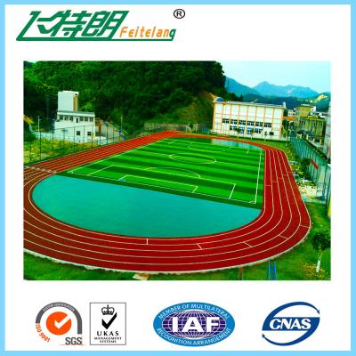 China 13mm All Weather Rubber Running Track Surface EPDM SBR Sandwich System for sale