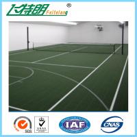 China Blue Silicon Polyurethane Sports Flooring Sandwich System Outdoor Basketball Court Surface 13mm for sale