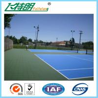 China Blue Silicon Polyurethane Sports Flooring Sandwich System Outdoor Basketball Court Surface 13mm for sale
