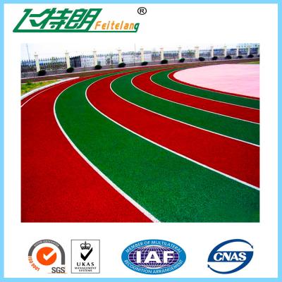 China Durable Outdoor Sports Flooring All Weather Running Track 13mm Self Knot Pattern for sale