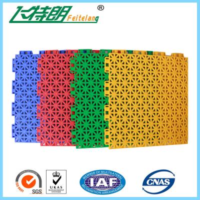 China Plastic Playground Rubber Flooring All Weather Multifunction 97% Rebound Rate for sale
