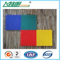 China PP Interlocking Rubber Floor Tiles 304.8x304.8x12.2 mm for Basketball Volleyball Tennis Court for sale
