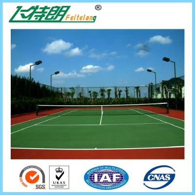 China Feitelang Acrylic Sports Court Flooring 2mm Shock Absorbing Tennis Surface ISO9001 for sale