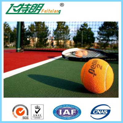 China 4mm Silicon PU Sports Flooring Green Badminton Court Durable Seamless 4mm Thickness for sale