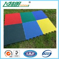 China Exterior Interlocking Rubber Floor Tiles Plastic Tile Flooring PUR Solid for sale