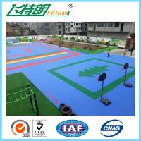 China Portable Outdoor Rubber Interlocking Gym Flooring Tiles 2500N Suspended Sports Flooring for sale