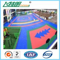 China Custom PP Interlocking Rubber Floor Tiles High UV Resistant Anti Aging 2500N Load 10 Year Warranty for sale
