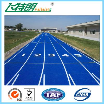 China Full PU 13mm Athletic Running Track Surface Material Colourful Sport Flooring for sale
