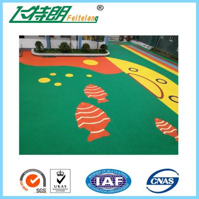 China Non Toxic Recycled EPDM Rubber Gym Mats 8-15mm Thickness for Playground Flooring for sale