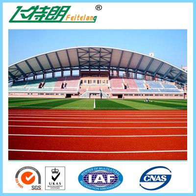 China Recycled Synthetic Rubber Flooring Running Track Surface 13mm Non Toxic for sale