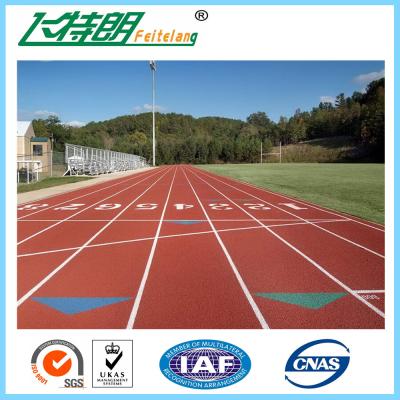 China Recyclable 13 MM Synthetic Rubber Flooring / Running Track Material for sale