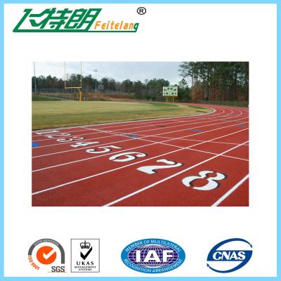 China Polyurethane Athletic Running Track Flooring / Synthetic Rubber Track Flooring Jogging Track for sale