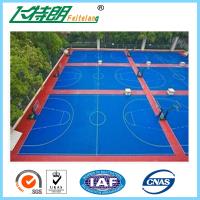 China Anti Slip Interlocking Rubber Playground Mats Outdoor Sport Court Floor Tile 2500N Load for sale