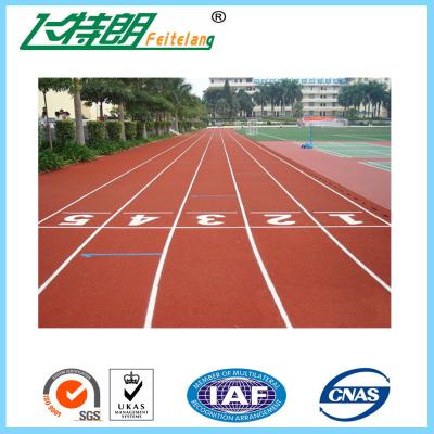 China 13mm Sandwich Running Track Outdoor Synthetic Sports Flooring Recycled Rubber for sale