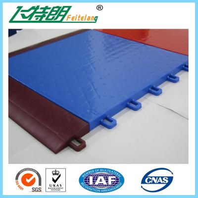 China PP Anti Slip Interlocking Rubber Floor Tiles for Table Tennis Sport 30x30cm for sale