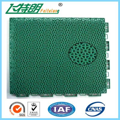 China PP Interlocking Waterproof Badminton Flooring 10 Year Life Custom Color for sale