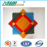 China PP Outdoor Interlocking Removable Playground Rubber Mats 250x250x12.7cm for sale