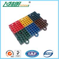 China Colored Outdoor PP Suspended Interlocking Rubber Floor Tiles Modular Hockey Flooring 2500N Load 97% Rebound for sale