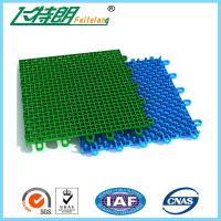 China Colored Outdoor PP Suspended Interlocking Rubber Floor Tiles Modular Hockey Flooring 2500N Load 97% Rebound for sale