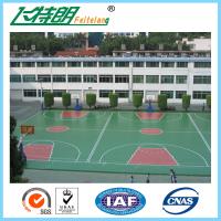 China Environmental Outdoor Athletic Court Polyurethane Sports Flooring Green 5mm Thickness for sale