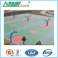 China Environmental Outdoor Athletic Court Polyurethane Sports Flooring Green 5mm Thickness for sale