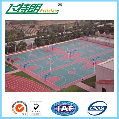China Silicon PU Athletic Court Floor 8mm Elastic Sports Court Material for Basketball Tennis for sale