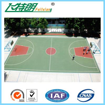 China Acrylic Acid Sports Court Flooring 4 Layer Slip Resistance Basketball Gym Surface for sale