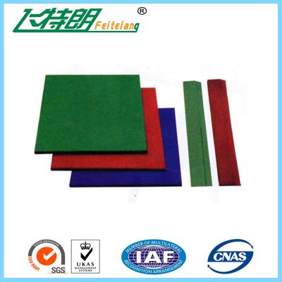 China Recycled Rubber Playground Tiles 50x50cm 20mm Thick Safety Kids Floor Pads for sale