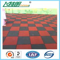China Safety Kids Rubber Playground Mats 50x50x2cm EN1177 Recycled Rubber Flooring for sale
