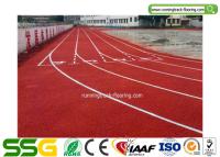 China Modified PU Mixed EPDM Granules Athletics Running Track Flooring 13mm Thickness IAAF Certified for sale