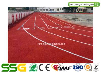 China Modified PU Mixed EPDM Granules Running Track 13mm IAAF Certified Red Green Blue for sale