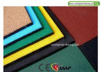China Recycled Rubber Playground Mats 50x50x2cm Sport Court Flooring EN1177 for sale