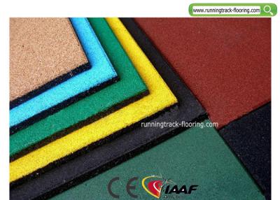 China Recycled Rubber Playground Mats 50x50x2cm Sport Court Flooring EN1177 for sale